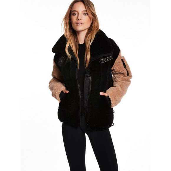SAM. | Jackets & Coats | Nwt Sam Denver Sherpa Camel Black Jacket ...
